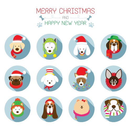 Christmas santa and animals Royalty Free Vector Image