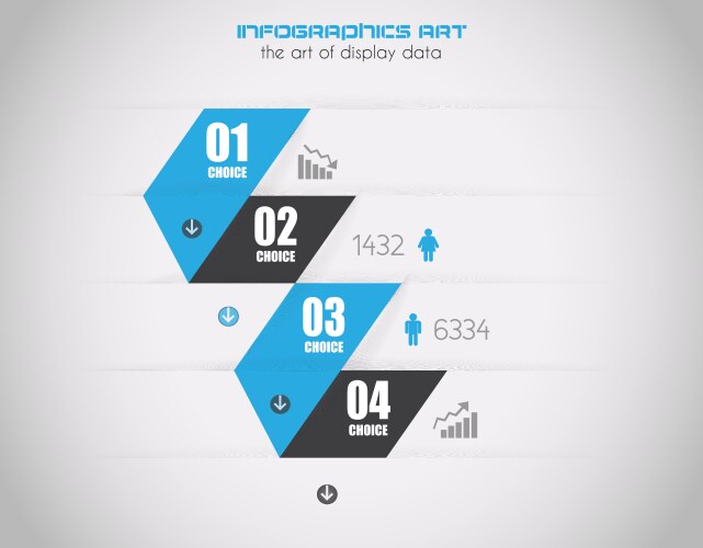 Infographics concept to display your data Vector Image
