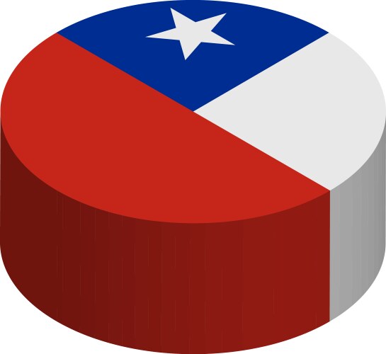 Circle flag of chile Royalty Free Vector Image