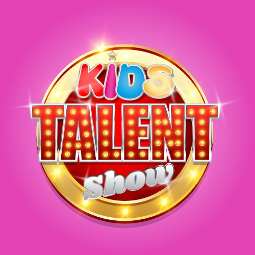 Kids talent show poster banner template Royalty Free Vector