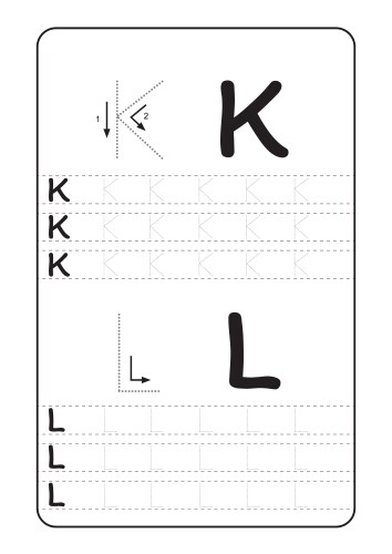 Alphabet worksheet Royalty Free Vector Image - VectorStock
