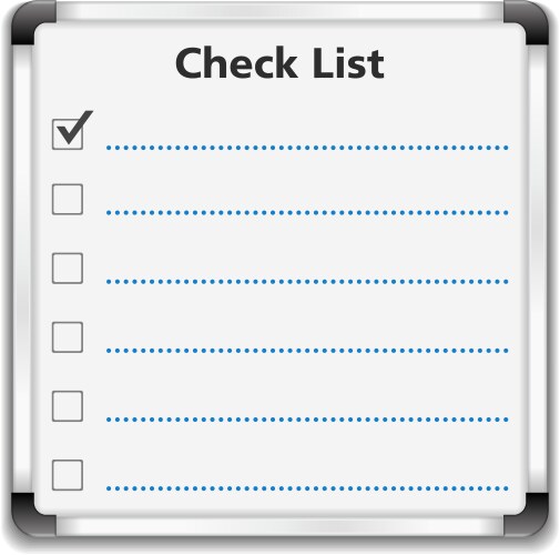 Todo list and check Royalty Free Vector Image - VectorStock