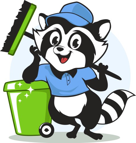 Garbage mascot cartoon Royalty Free Vector Image