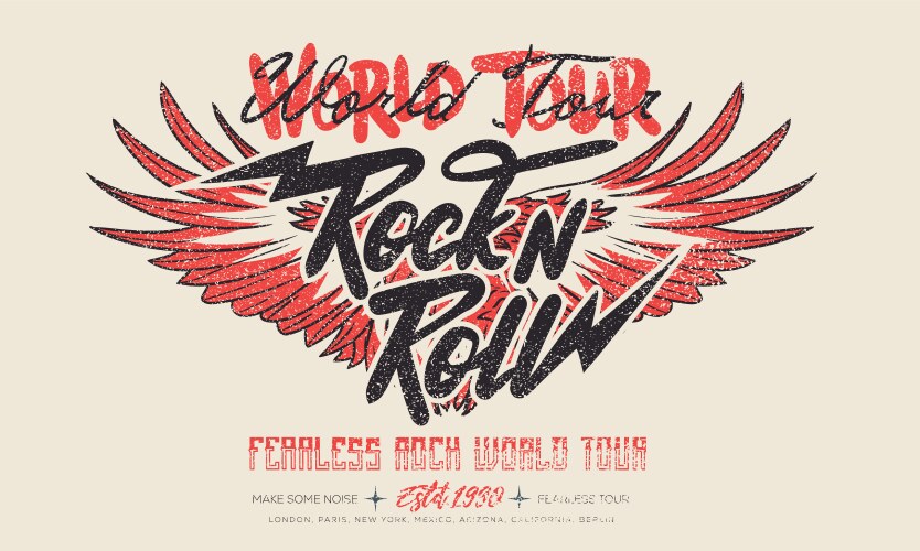 Calligraphic lettering rock and roll in a frame Vector Image