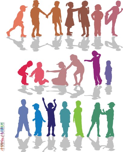 Children Playing Silhouette Vector Images (over 13,000)