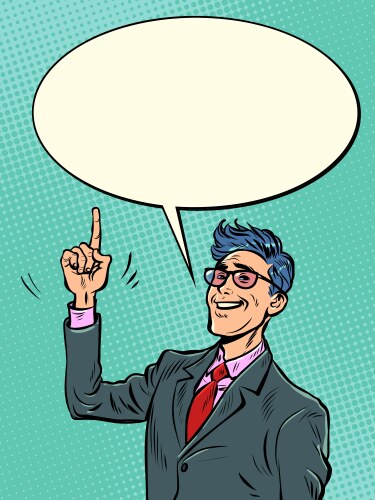 Man pointing finger Royalty Free Vector Image - VectorStock