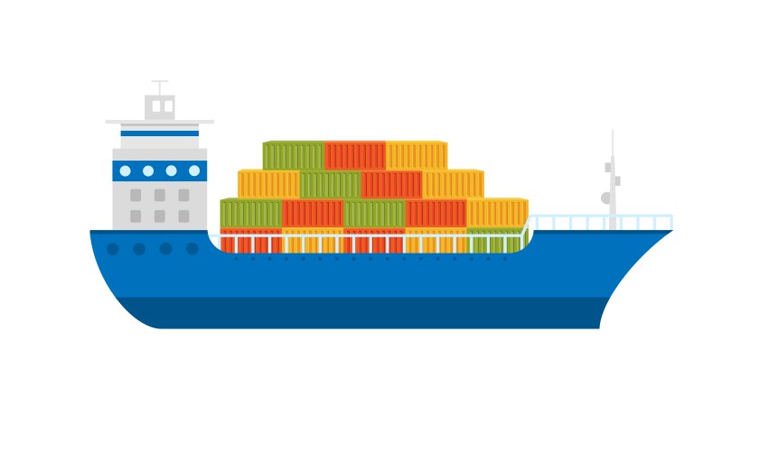 Cargo ship Royalty Free Vector Image - VectorStock