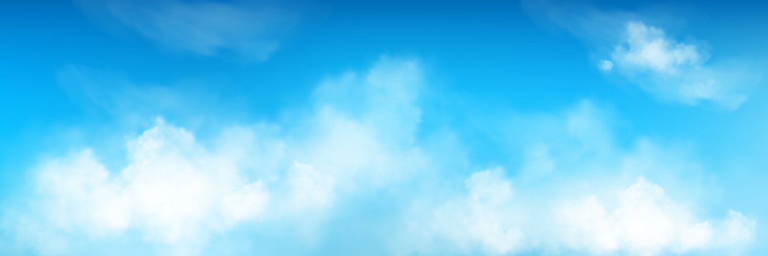 Realistic white clouds set Royalty Free Vector Image