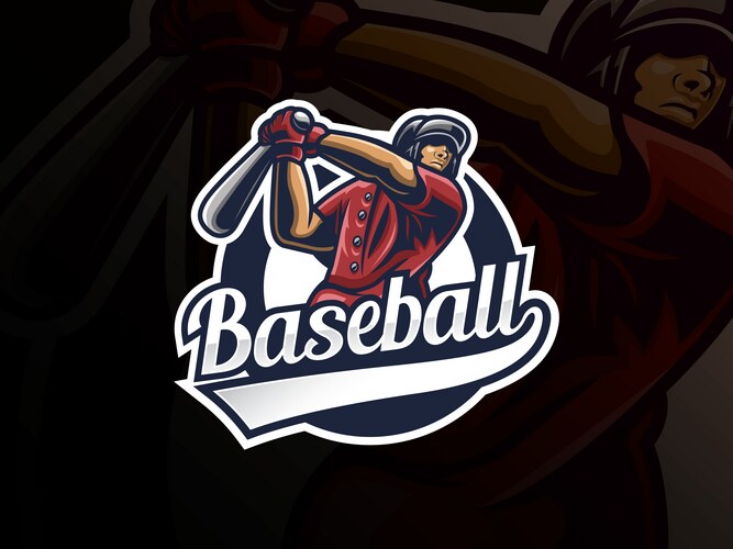 Logo for baseball sport Royalty Free Vector Image