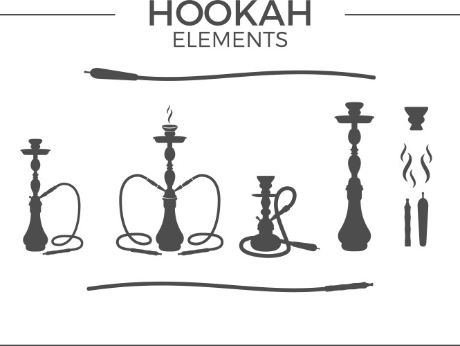 Silhouette hookah Royalty Free Vector Image - VectorStock