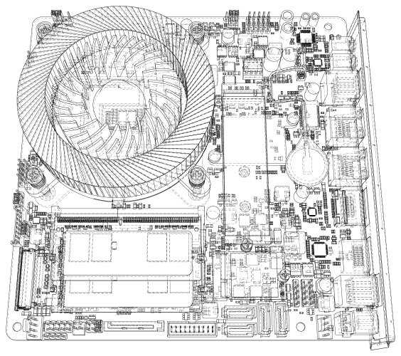 Pc components cpu gpu motherboard cooler ssd Vector Image
