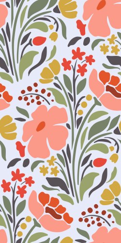 Seamless pattern with hand drawn spring flowers Vector Image