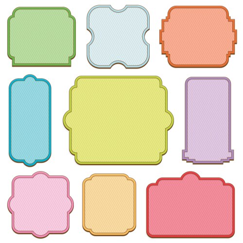 Blank labels Royalty Free Vector Image - VectorStock