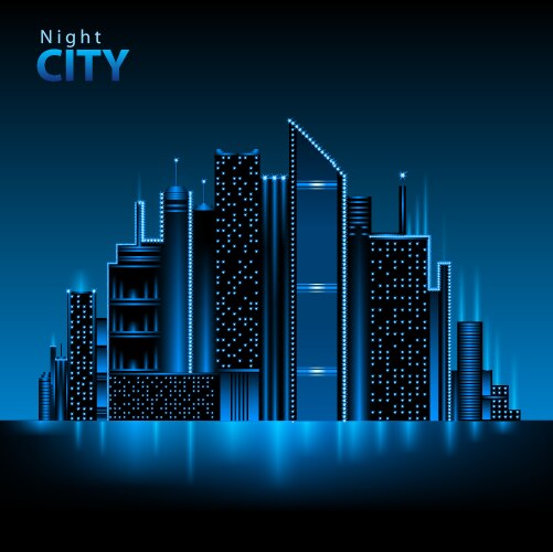 Beautiful night city Royalty Free Vector Image