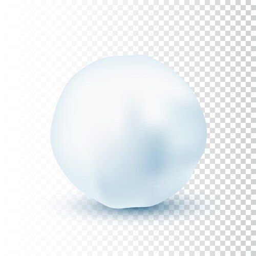 Snowball isolated on transparent background Vector Image