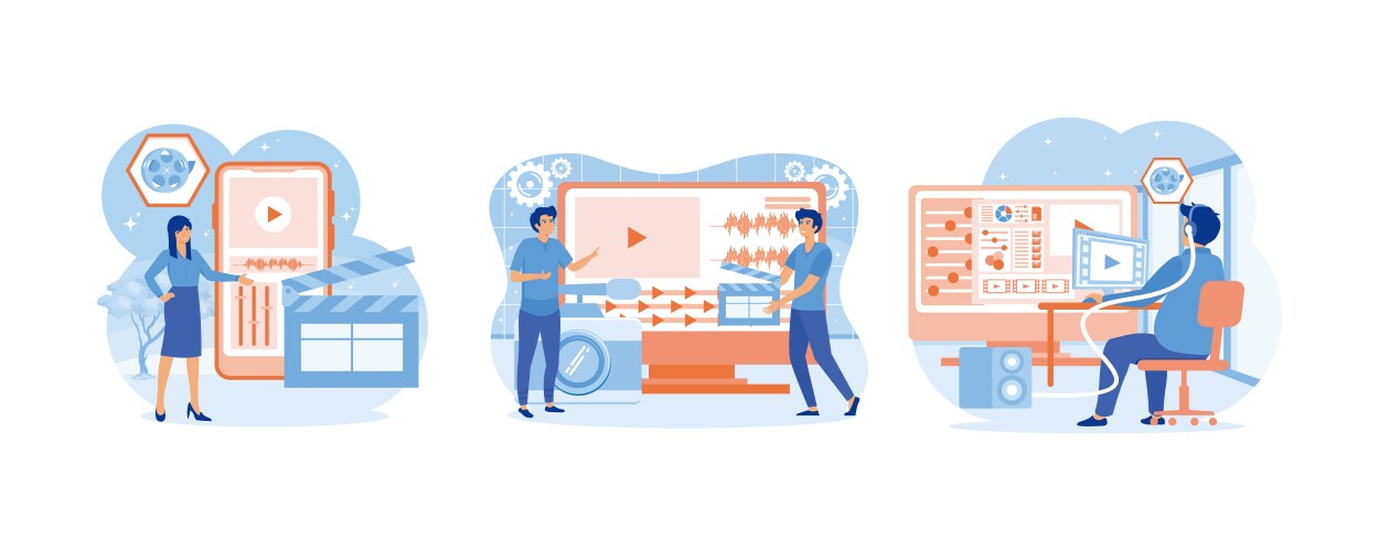 Computer Video Editor Vector Images (over 2,600)