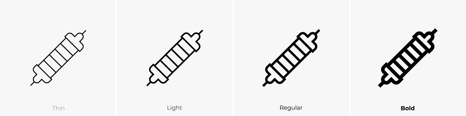 Electric icon thin light regular and bold style Vector Image