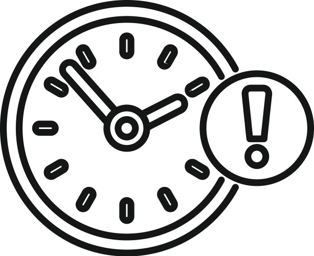 Timeframe Duration Plan Icon Outline Royalty Free Vector