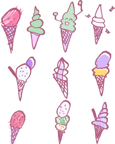 Ice Cream Graffiti Vector Images (over 300)