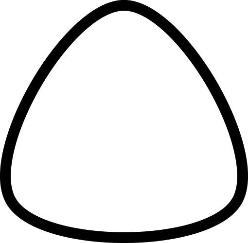 Rounded heptagon polygon contour outline shape Vector Image Rounded heptagon polygon contour outline shape Vector Image