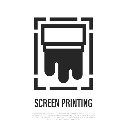 Logo screen printing squeegee design Royalty Free Vector