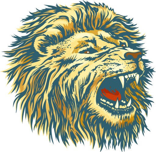Lion head Royalty Free Vector Image - VectorStock