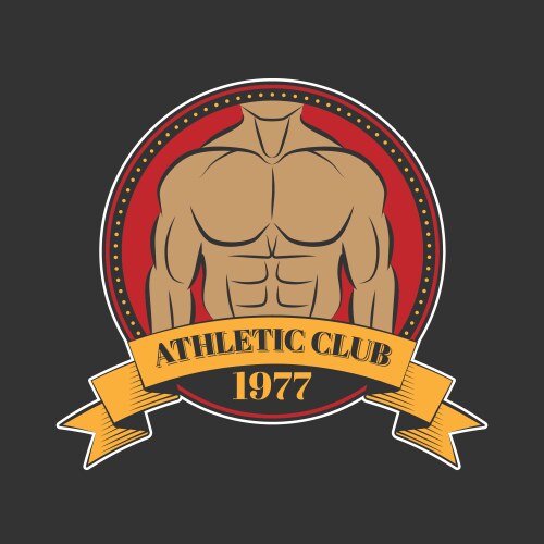 Logo for sport athletic club Royalty Free Vector Image