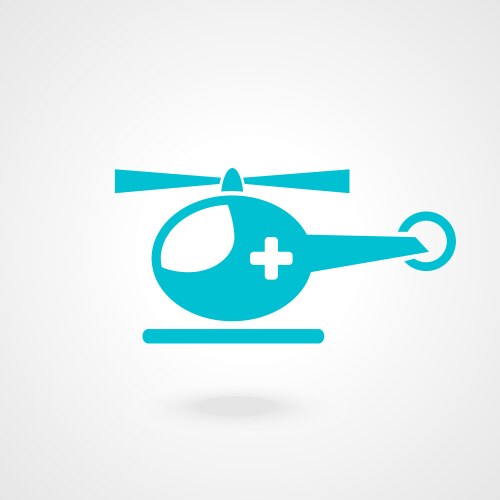 Cartoon helicopter on white background plastic Vector Image