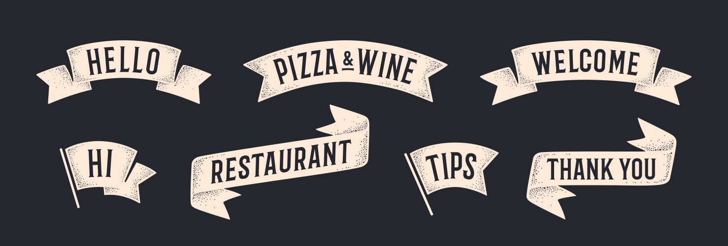 Special menu vintage ribbon Royalty Free Vector Image