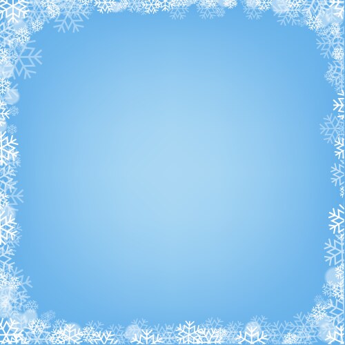 Winter snow border background Royalty Free Vector Image