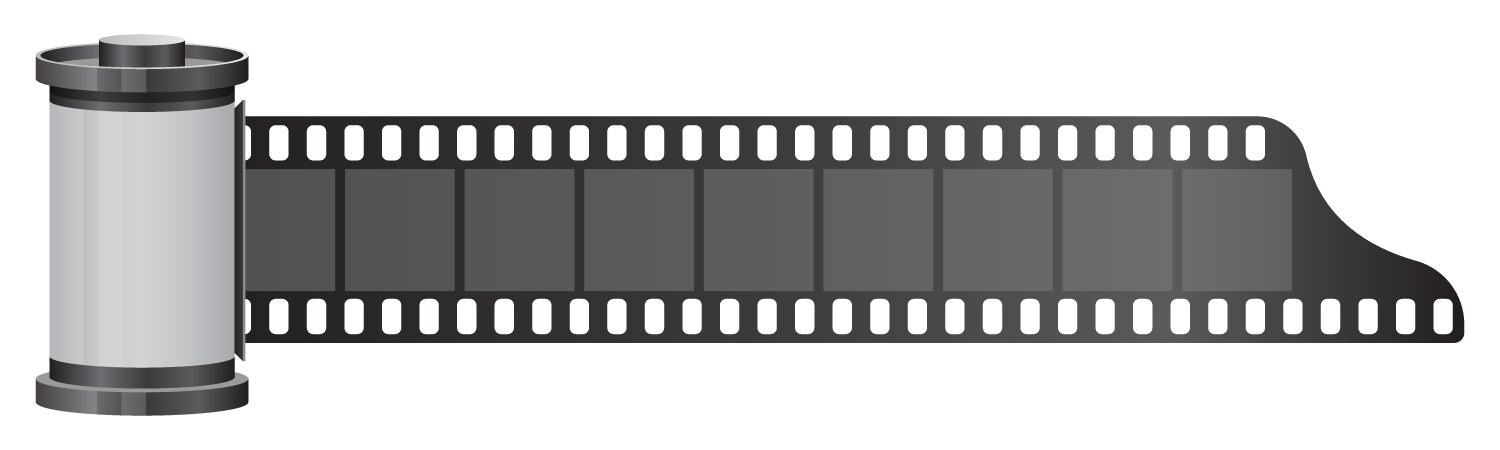 Camera film roll silver Royalty Free Vector Image