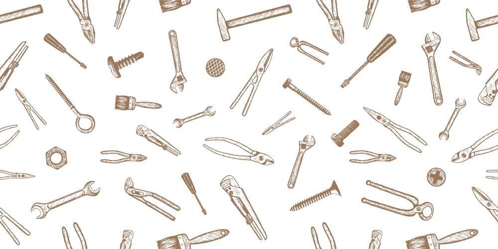 Art tools - seamless background pencil drawings Vector Image