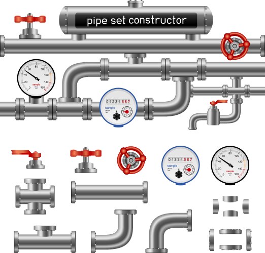 Underground pipe system in the city Royalty Free Vector