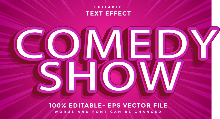 Editable text style effect - excited Royalty Free Vector