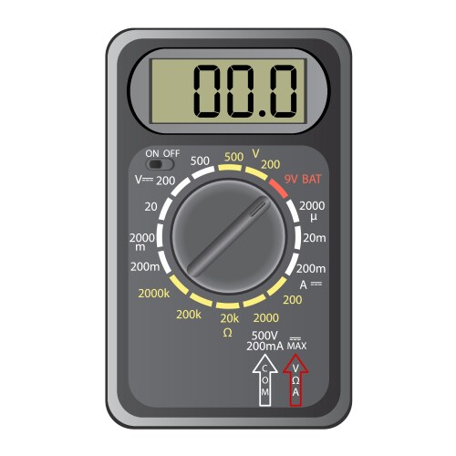 Digital Multimeter Schematic Royalty Free Vector Image