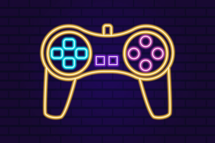 Neon Game Controller Vector Images (over 3,500)