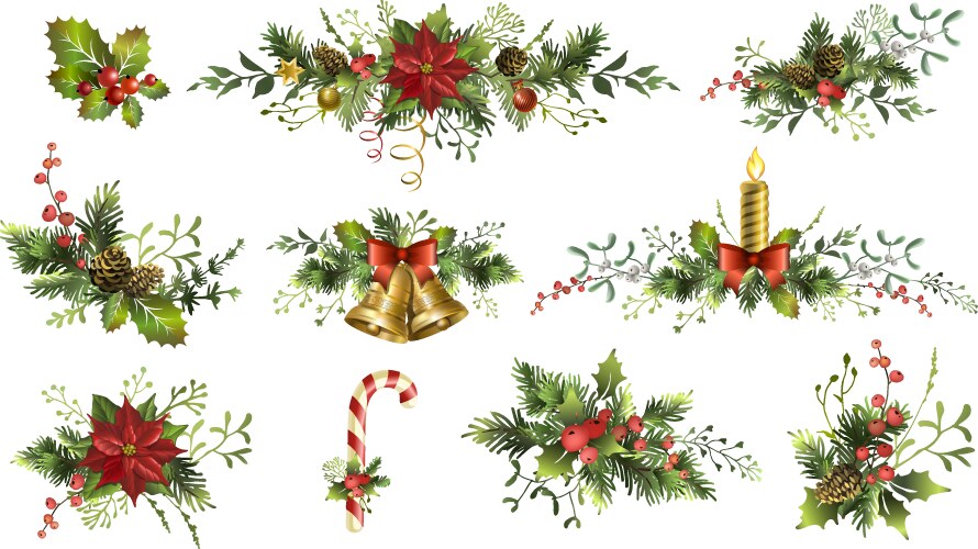 Christmas bright decor Royalty Free Vector Image