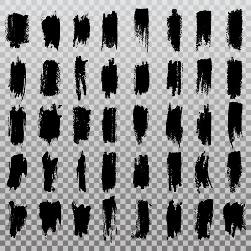 Brush strokes or pen scratches of ink Royalty Free Vector