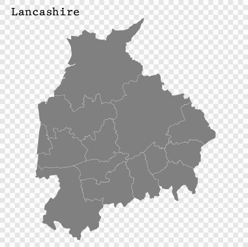Modern map - ribble valley district of lancashire Vector Image