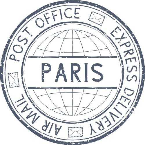 Paris Stamp - Arc de Triomphe Royalty Free Vector Image