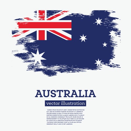 Australian flag and icons Royalty Free Vector Image