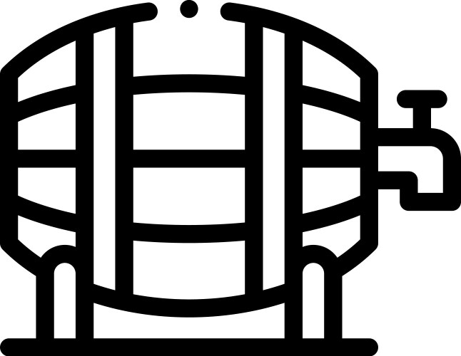 Bar icon thin linear style design isolated Vector Image