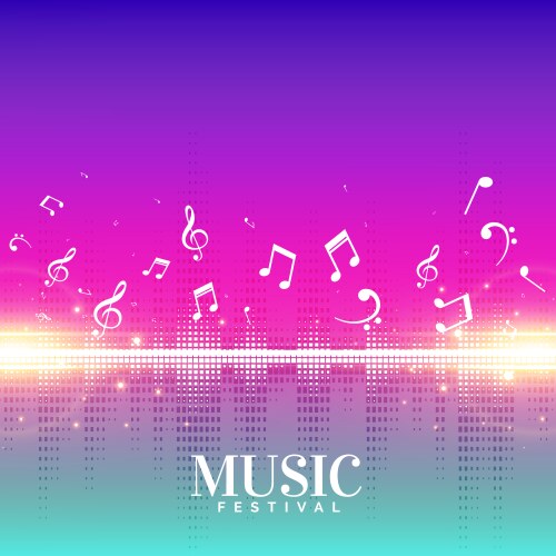 Music background with notes and text space Vector Image