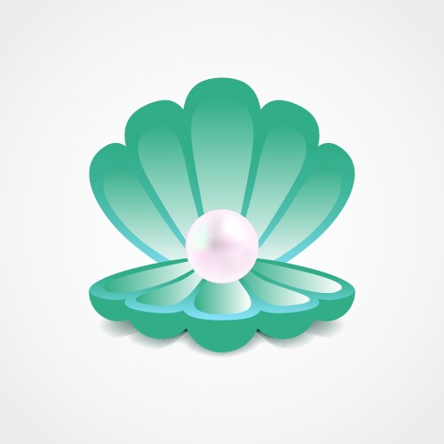 Cartoon shell colored Royalty Free Vector Image