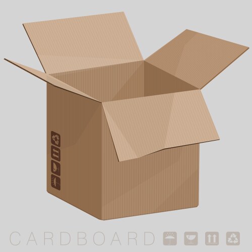 Cardboard box Royalty Free Vector Image - VectorStock