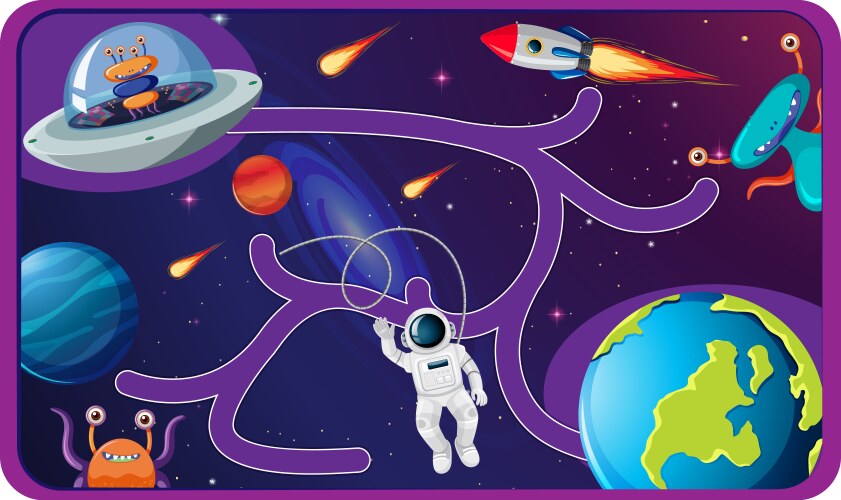 Maze Alien Path Vector Images (over 180)