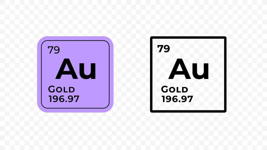 Gold Chemical Element Periodic Table Vector Images (over 120)