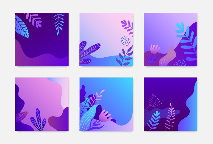 Collection nature background landscape Royalty Free Vector