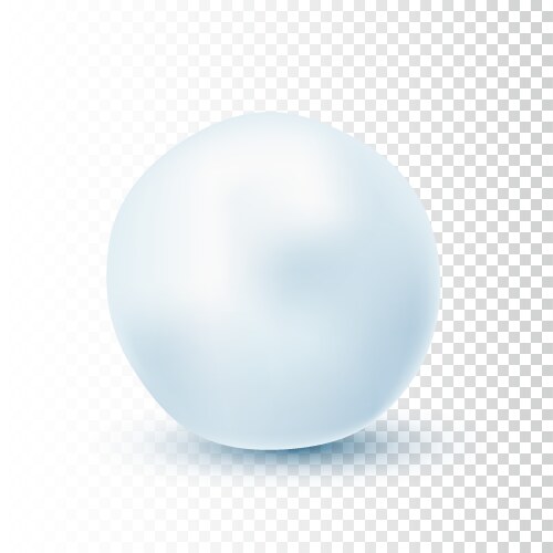 Snowball isolated on transparent background Vector Image