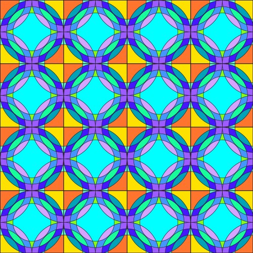 Colorful stained glass window seamless pattern Vector Image